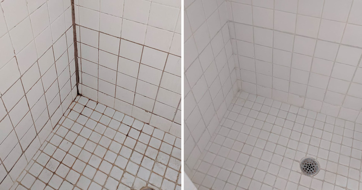Our Experts Provided Top-Tier Grout Cleaning Services To Revamp This Shower