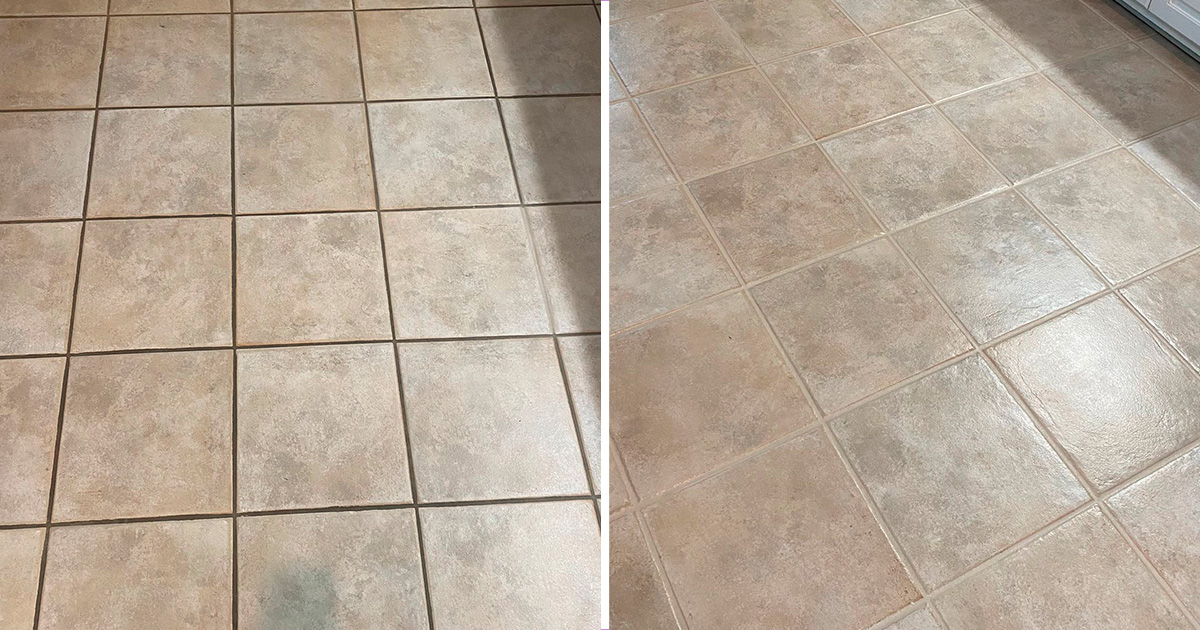 An Excellent Grout Recoloring Service Revamped These Bathroom Floors in ...